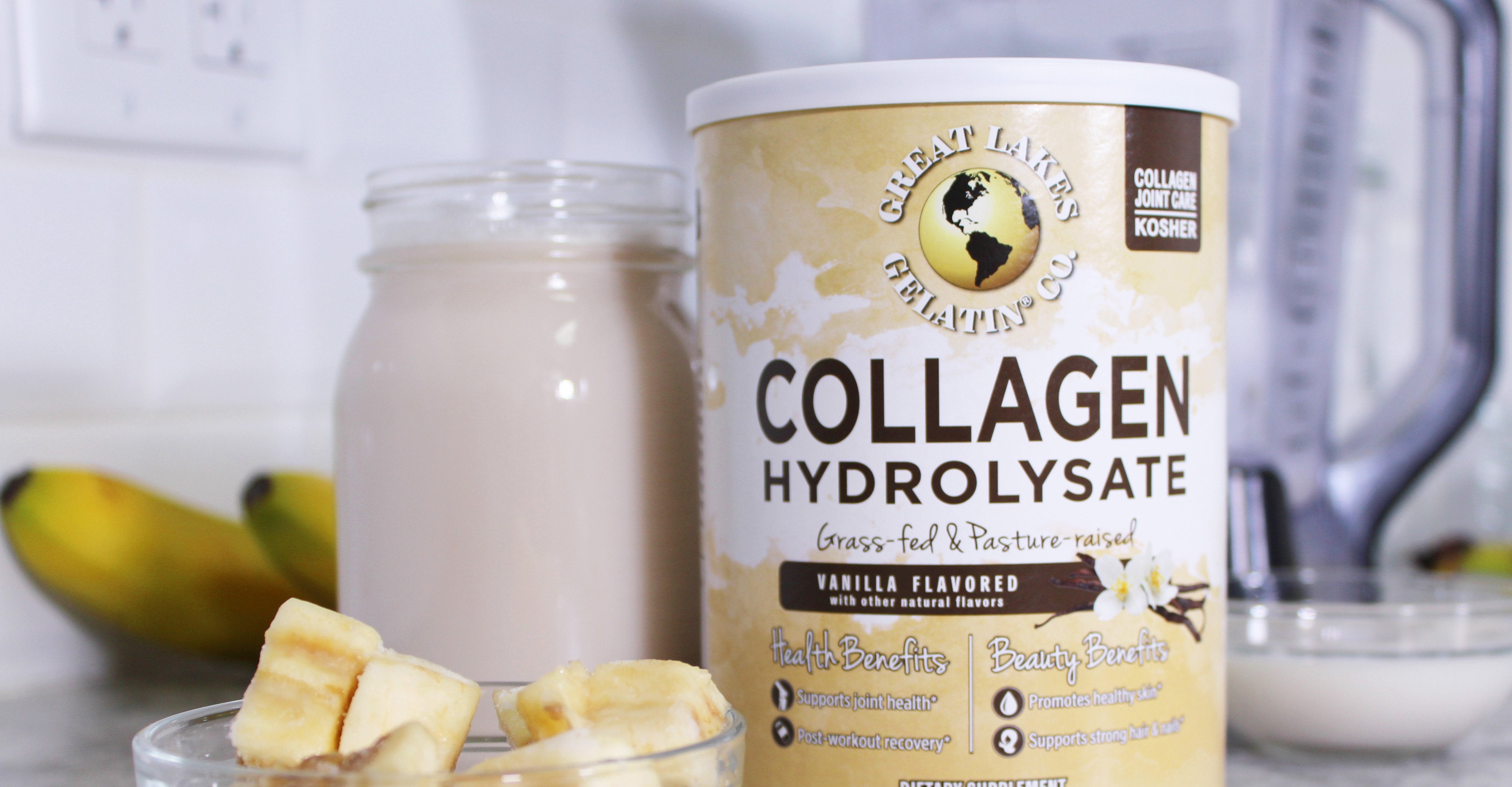 Vanilla Banana Collagen Smoothie | Great Lakes Wellness