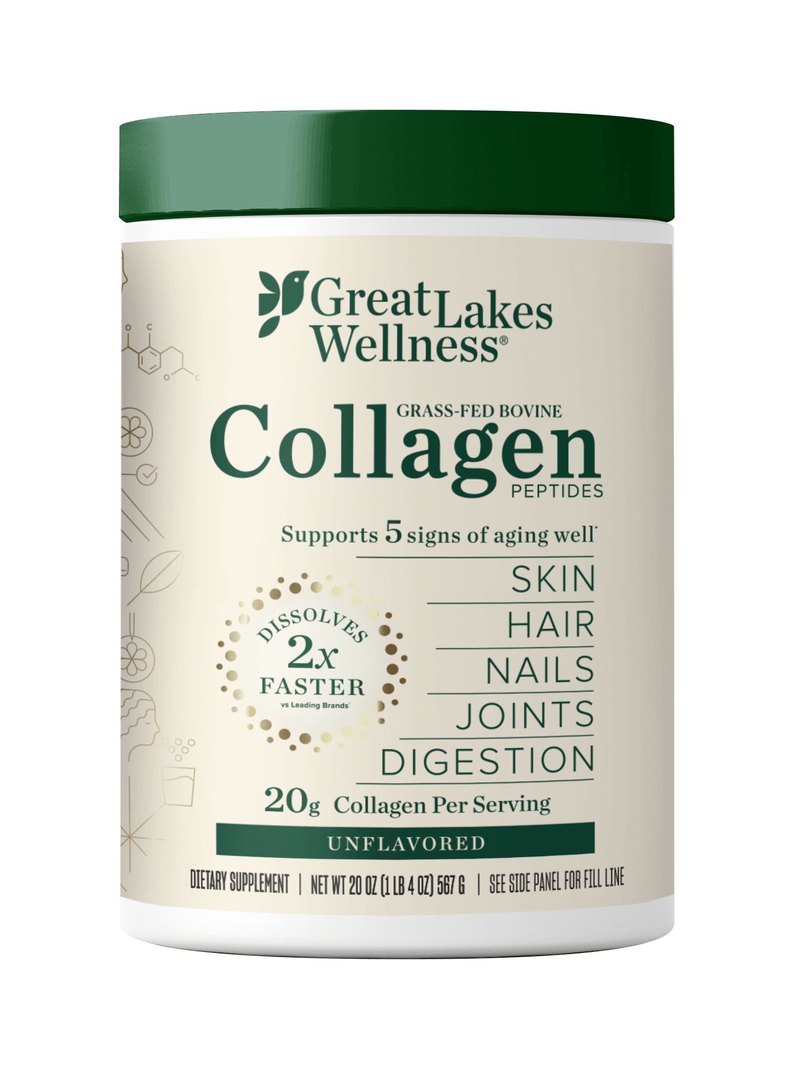 20oz Collagen Peptides - Enhance Your Skin, Hair, Nails & More – Great ...